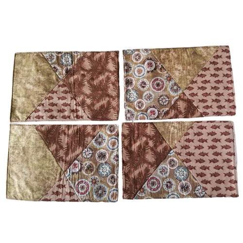 4 Handmade Reversible Quilted Placemats Patchwork Cottagecore Nautical Compass | eBay