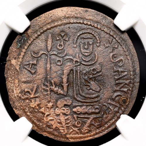 HUNGARY. Bela III. 1172-1196. Æ Follis, Byzantine type, NGC AU Details ...