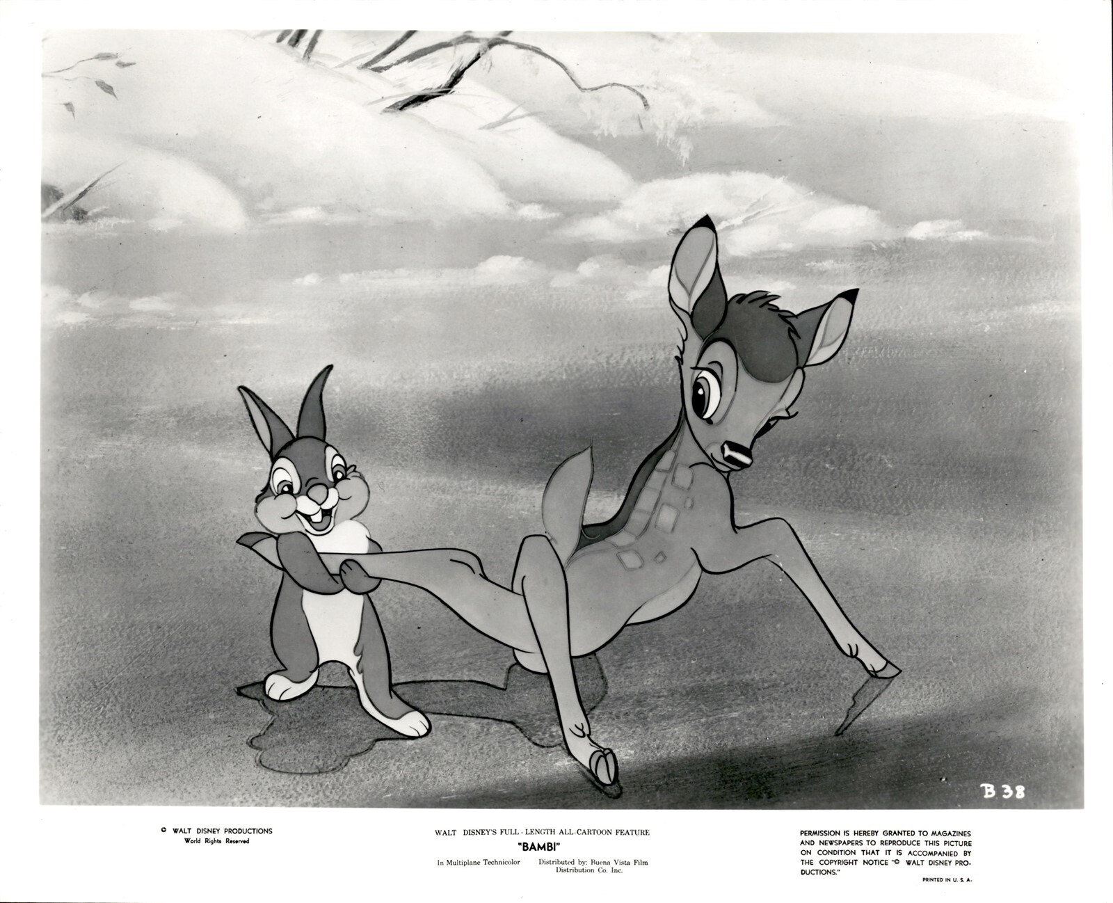 KC8 Original Photo PLAYMATES Bambi Thumper Walt Disney Film Beloved ...