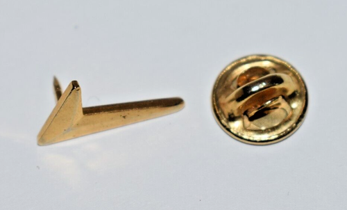 Gold Tone Check Mark Symbol Tie Tack Lapel Pin Small | eBay