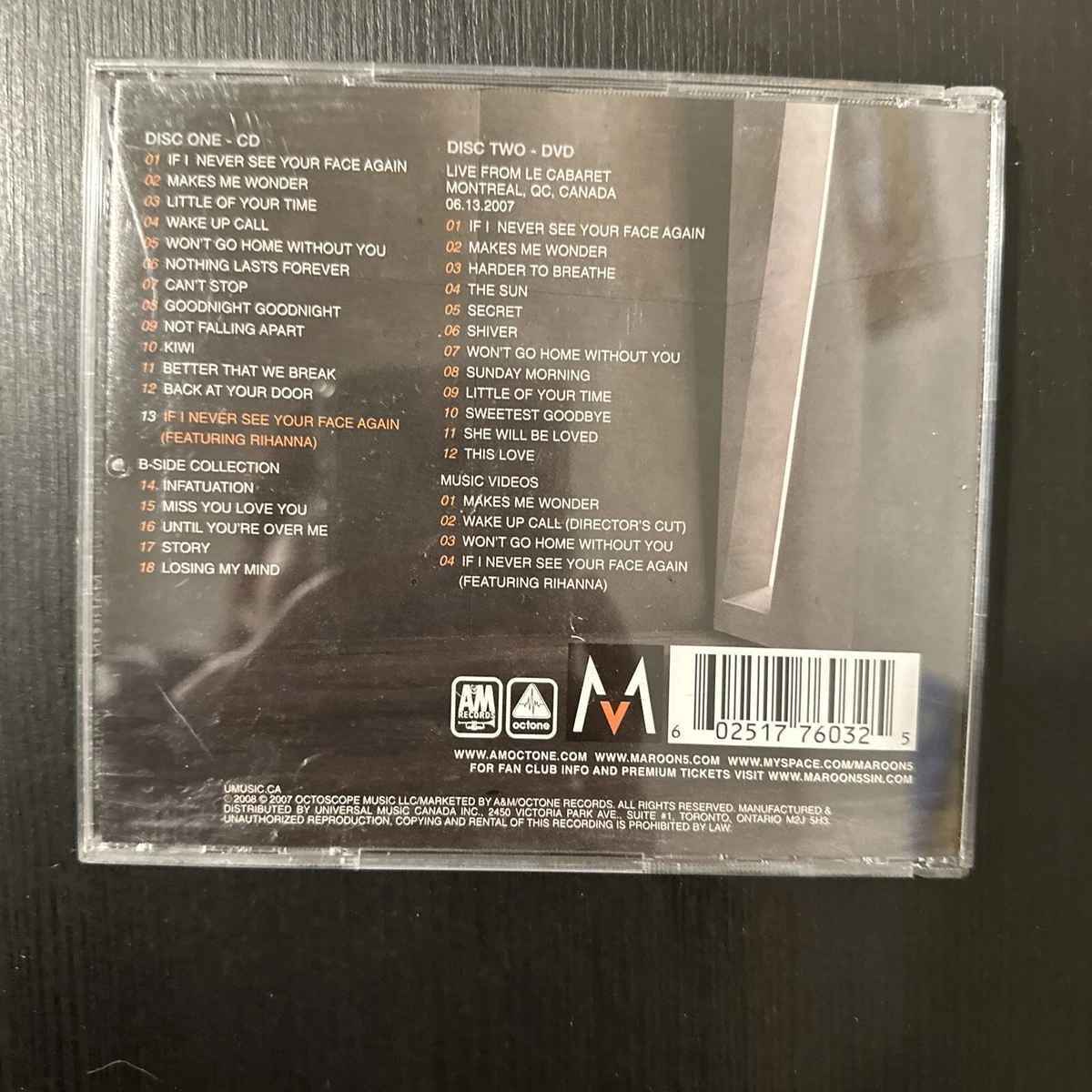 Maroon 5 The B Side Collection
