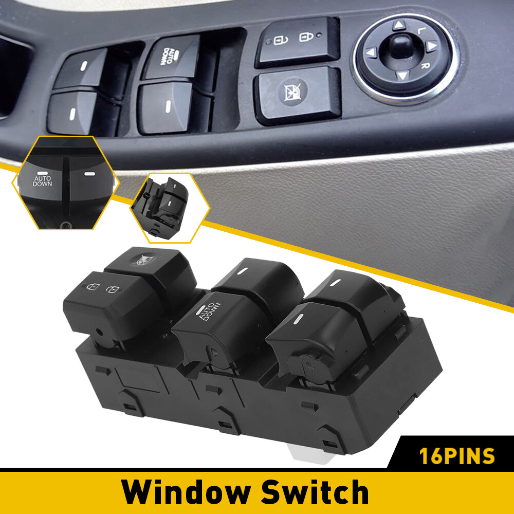 93570-3X000 New Power Window Switch BLACK For Hyundai Elantra 2011-2015 ...