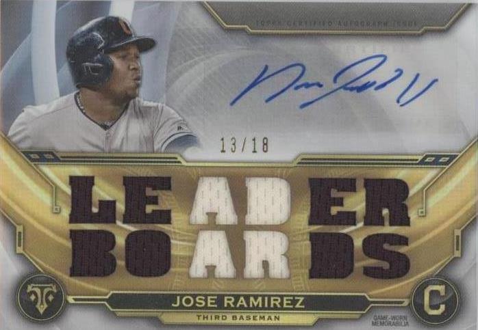 2019 Topps Triple Threads - Autograph Relics Jose Ramirez #TTAR-JR3 /18 ...