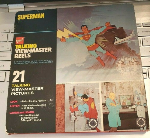 AVB584 Superman Meets Computer Crook Talking view-master Reels Booklet ...