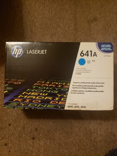 GENUINE HP LaserJet 641A (C9721A) Cyan Toner Print Cartridge - Sealed ...