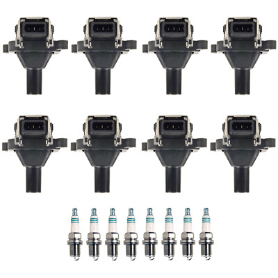 Bosch 8 Ignition Coil Denso 8 Iridium Power Spark Plug Kit For Q7 E39 ...