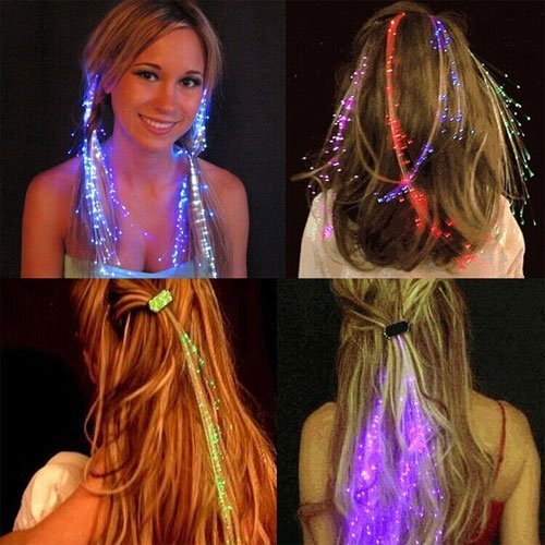 2 x LED Hair Extensions for Parties Dance Party Fashion Accessory ...