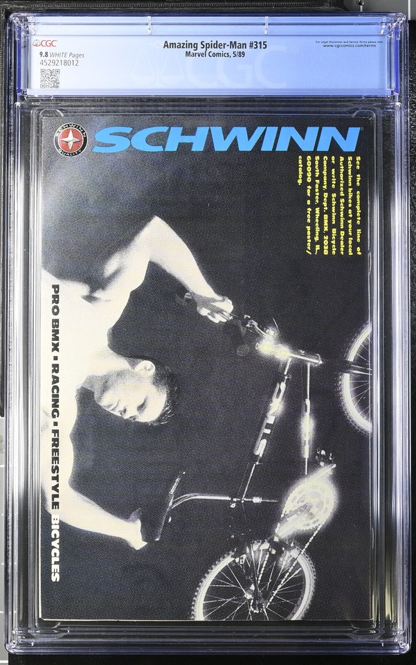 AMAZING SPIDER-MAN #315 (1989) CGC 9.8 1st partial cover appearance of ...