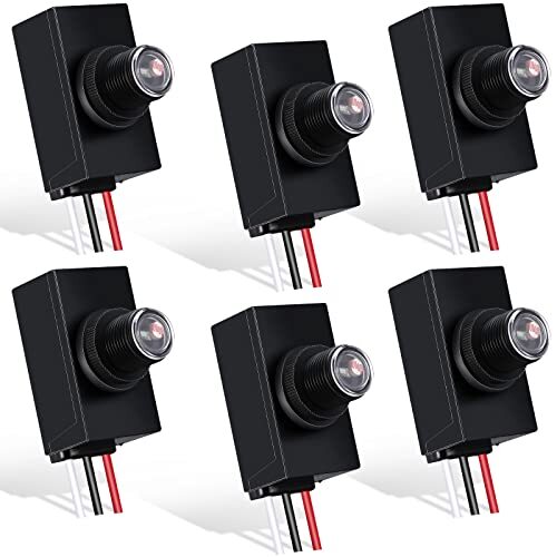 6 Pack Dusk to Dawn Sensor 100-277V Photocell Light Control for Outdoor ...