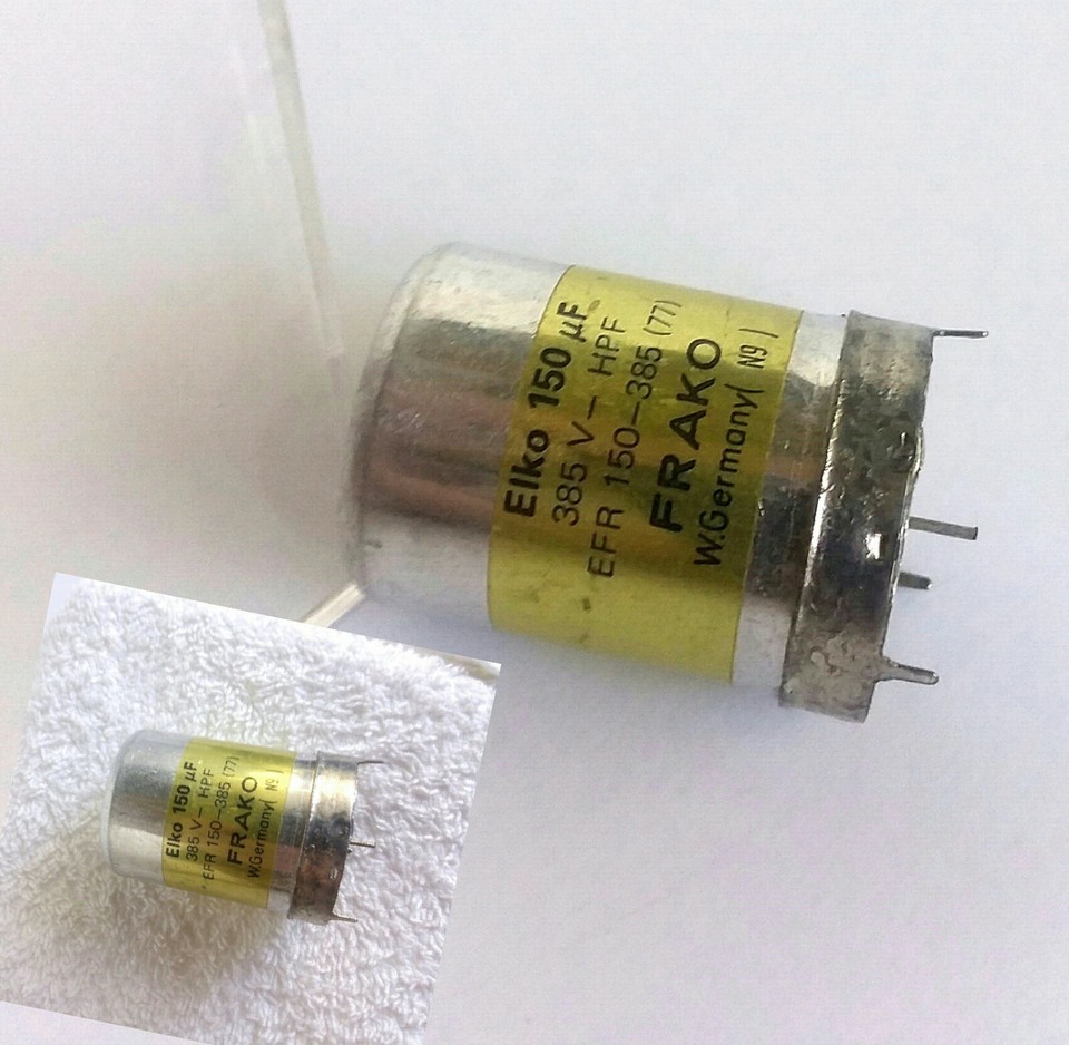 NEW German Made FRAKO Electrolytic Capacitor 150 uF 385 V West Germany ...