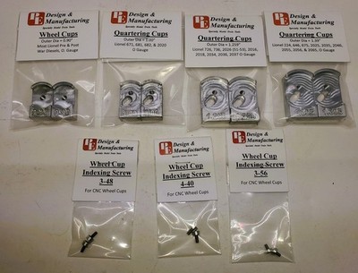 PE Design - CNC Milled Wheel Cups - Lionel O Gauge Post War Comb "NEW ...