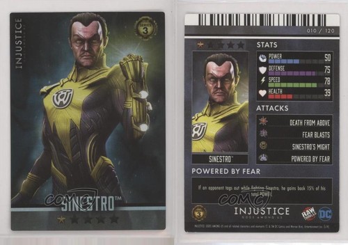 2019 Raw Thrills DC Injustice: Gods Among Us Series 3 Sinestro (Foil ...