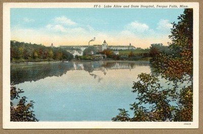 Fergus Falls MN Lake Alice and State Hospital Minnesota Postcard | eBay