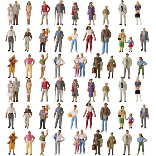 Eve model 60pcs Diorama Collection Human Dolls Figures Painted People 1 ...