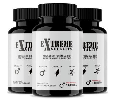 3 Pack - Extreme Vitality - Male Vitality Pills - 180 Capsules | eBay