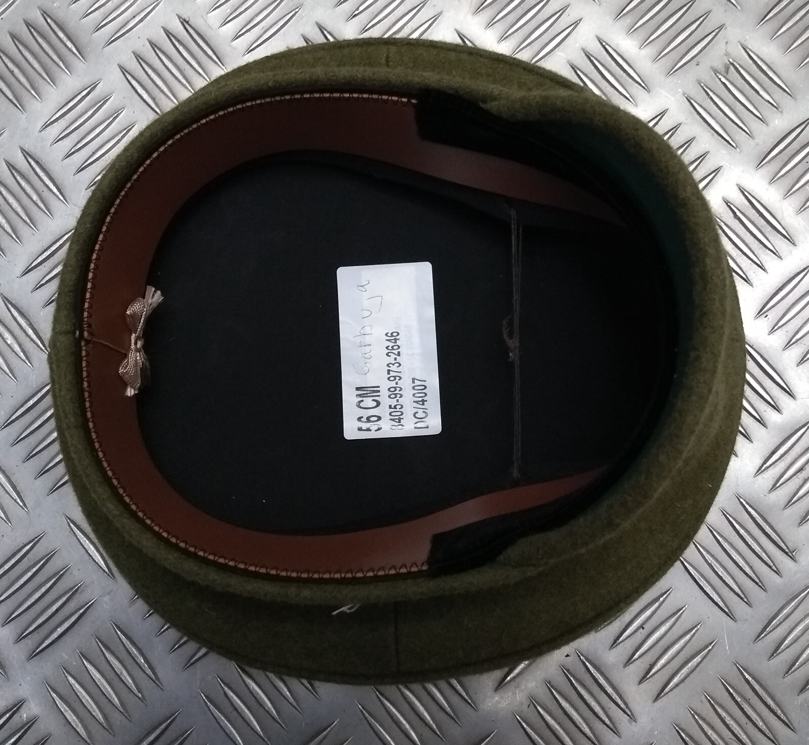 No2 Khaki Dress Hat Army Issue Peak Cap Genuine British Military Number ...