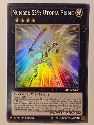 Yugioh - Number S39: Utopia Prime - Super Rare - MP16-EN043 - 1st Ed ...
