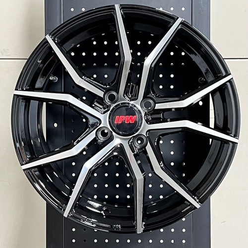 15" IPW 561 STYLE BLACK MACHINE WHEELS RIMS 4X100 FITS ACURA INTEGRA LS ...