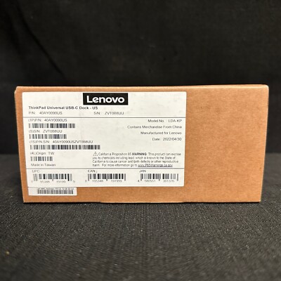 Lenovo 40AY0090US ThinkPad Universal USB-C Docking Station , New, Open ...