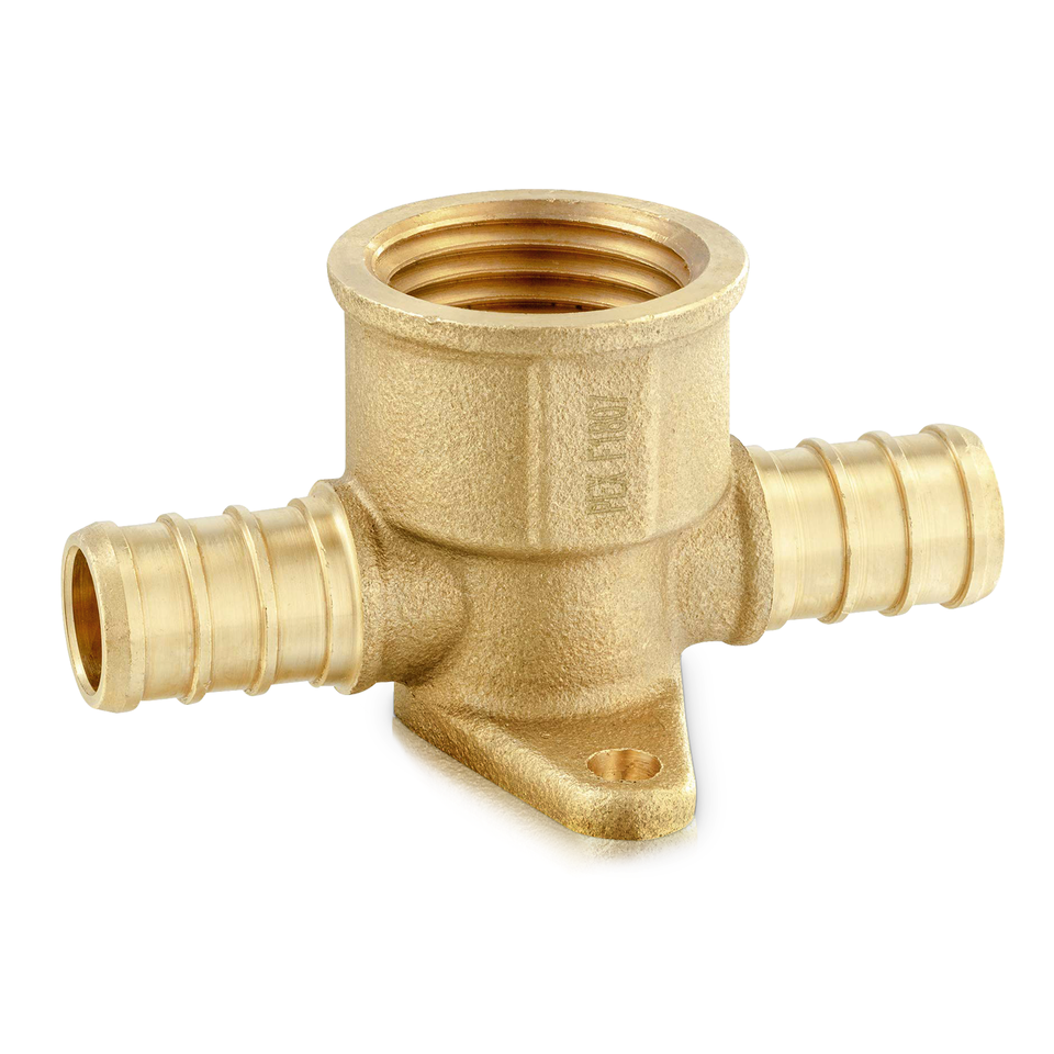 EFIELD 3/4" or 1/2"Female NPT Adapter Drop Ear Tee PEX Fittings Lead ...