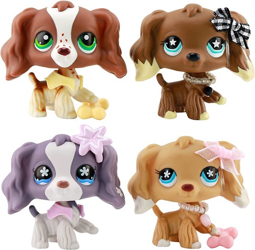 4x Mini Pet Shop LPS Cocker Spaniel Set 748 960 156 1209 with LPS ...