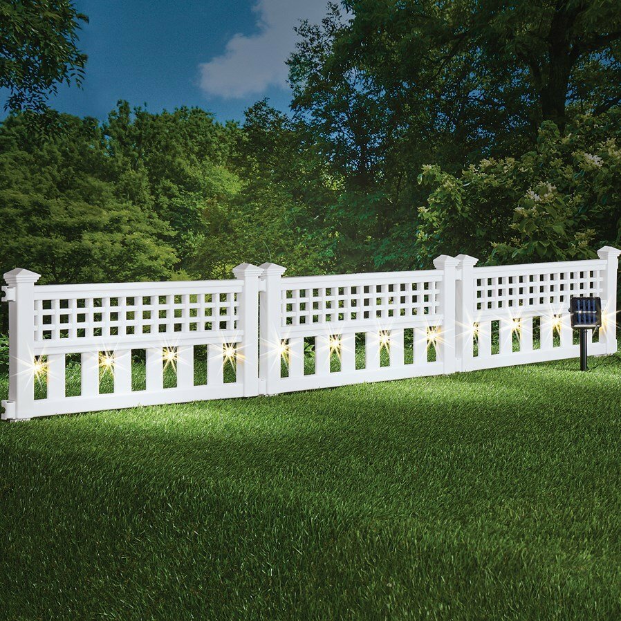 White Vinyl Fence Garden Vinyl Fencing Landscaping Network