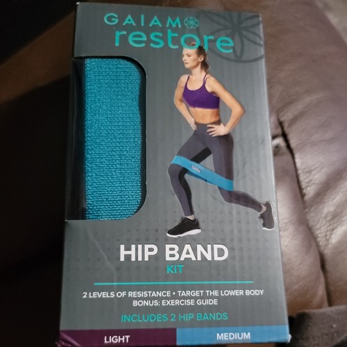 GAIAM RESTORE Hip Band Kit 2 levels of Resistance Trainers Light ...
