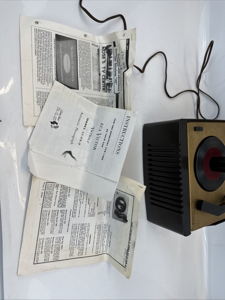 RCA Victor 45 RPM Record Player Model 45-EY-2 sound Rare SEE | eBay