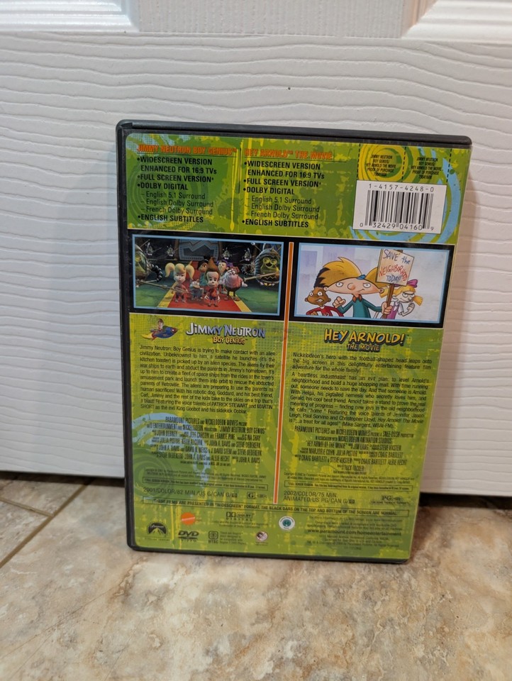 Jimmy Neutron: Boy Genius & Hey Arnold! The Movie Nickelodeon Double ...