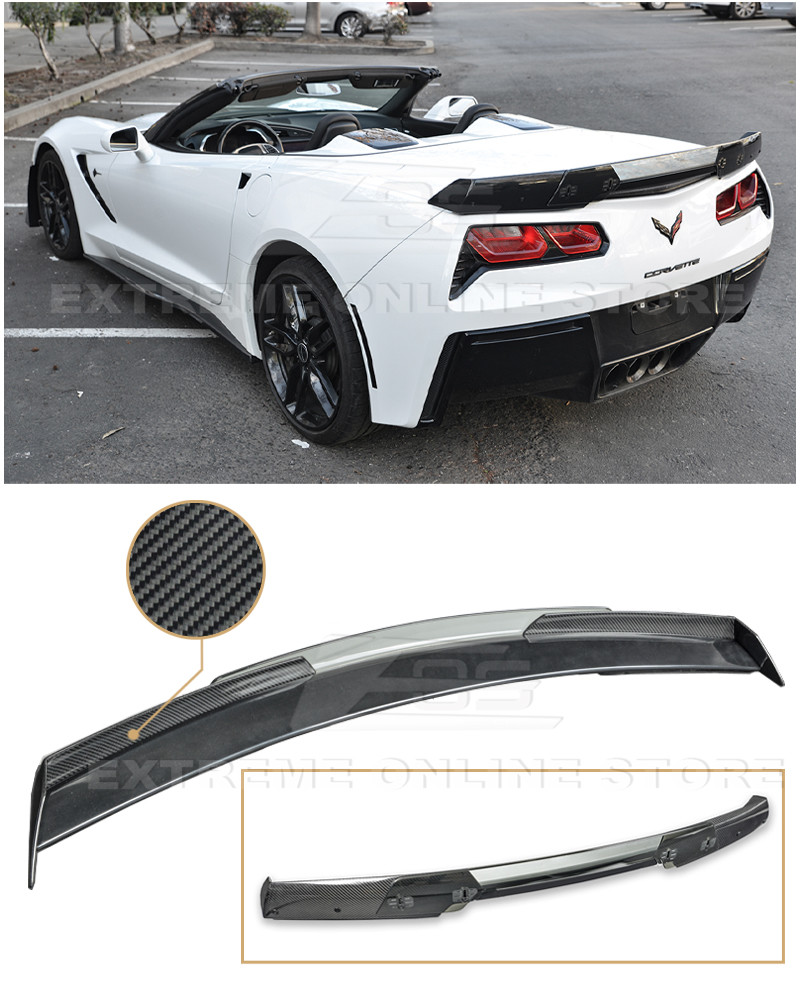 For 14-19 Corvette C7 Z06 Stage 3 Rear Wing CARBON FIBER Winglet CL ...