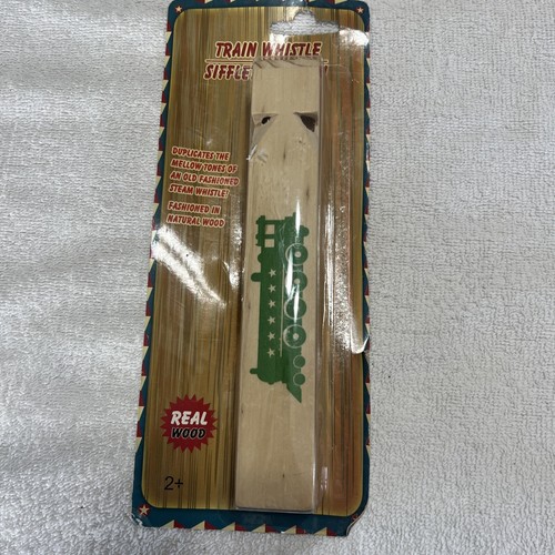 Wooden Train Engine Whistle Toy Real Wood Kids VTG Collectible ...