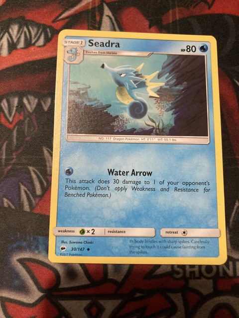 Pokémon TCG Seadra Burning Shadows 30/147 Regular Uncommon for sale ...