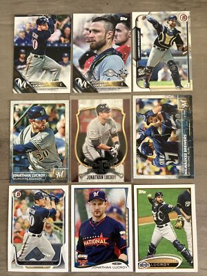 Jonathan Lucroy 9 Card Lot. Assorted Player & insert Cards. Milwaukee ...