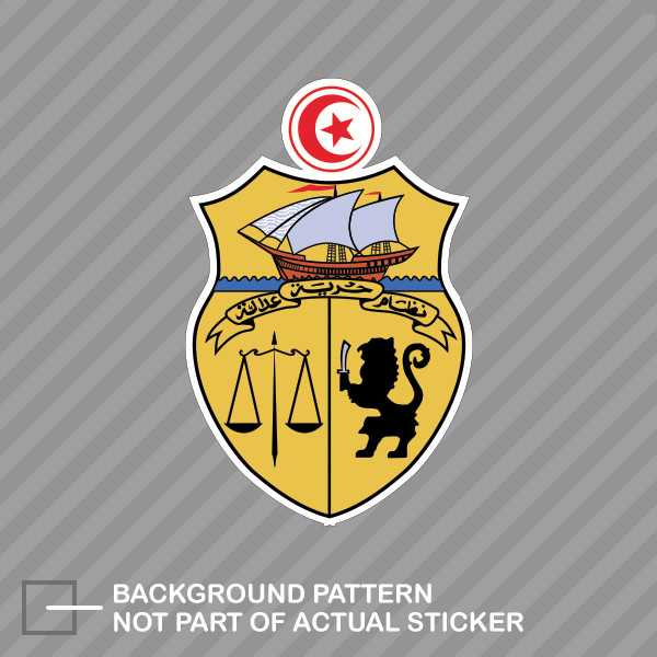 Tunisian Coat of Arms Sticker Decal Vinyl Tunisia flag TUN TN | eBay