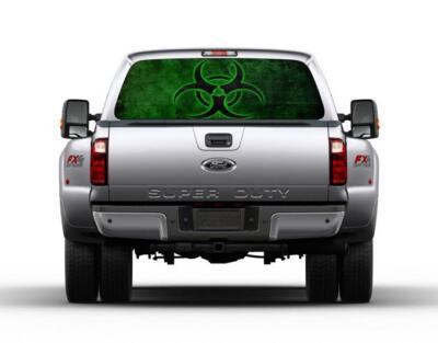 BIOHAZARD Car Rear Window Decal See-Through Sticker Car Truck SUV Van ...