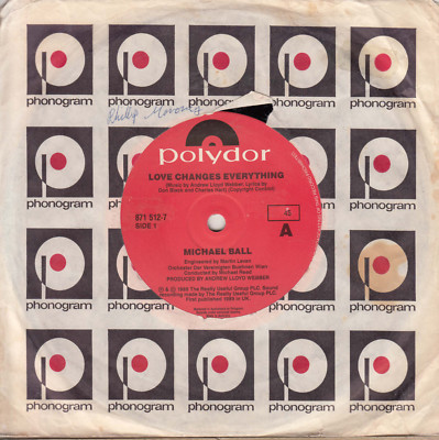 MICHAEL BALL Love Changes Everything / Aspects Of Aspects 45 | eBay ...