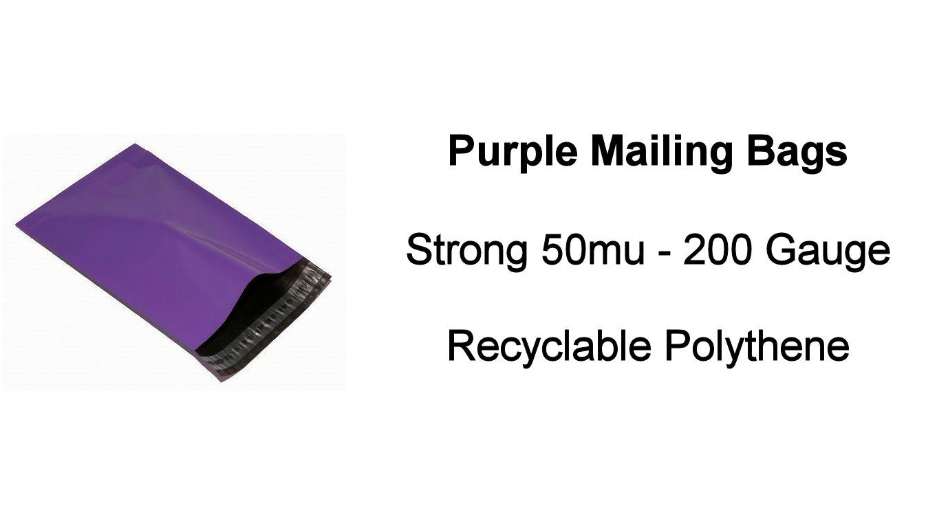 25 Violet Mailing Postage Parcel Bags 485x740mm Purple Self Seal Poly ...