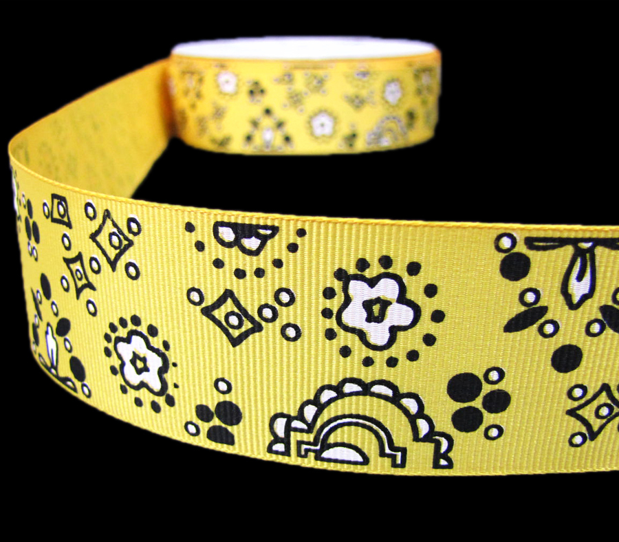 5 Yards Bandana Western Cowboy Cowgirl Country Grosgrain Ribbon 1.5"W ...