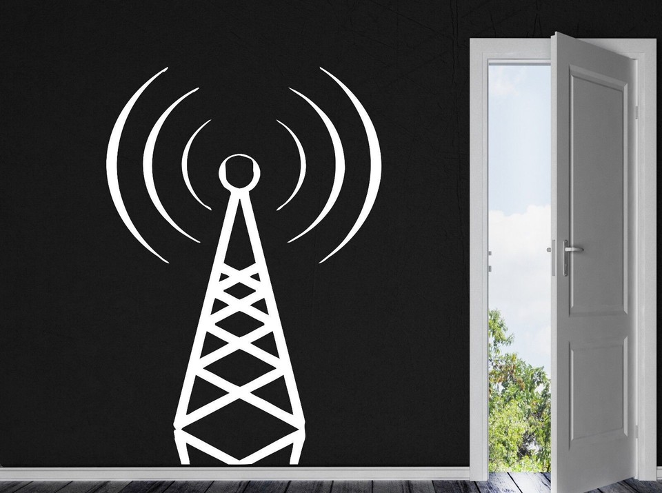 Wall Sticker Vinyl Decal Station Radio Wave Beacon Derrick (n223) | eBay