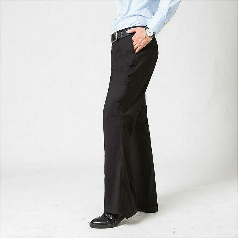 Men Bell Bottom Pants Retro 60/70s Flare Pants Business Wide Men Bell Bottom Pants Retro 60/70s Flare Pants Business Wide