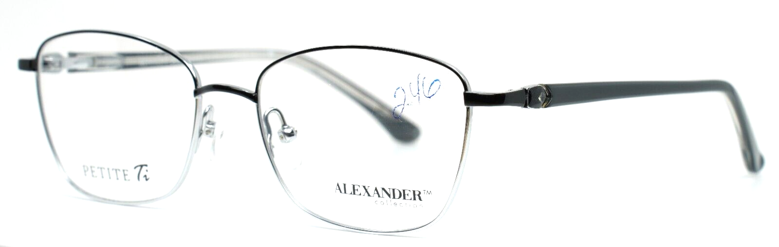 ALEXANDER COLLECTION Kennedy Black Womens Square Full Rim Eyeglasses 50 ...