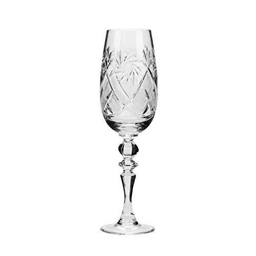 Neman, 6oz Handmade Vintage Russian Crystal Glasses Set of 6, Champagne ...