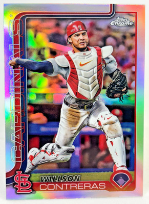2025 Topps Chrome Wilson Contreras #82 Refractor - St. Louis Cardinals ...