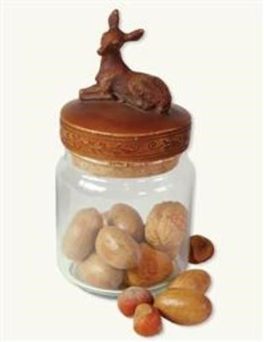 Victorian Trading Co Forest Friends Glass Deer Candy Jar Container ...