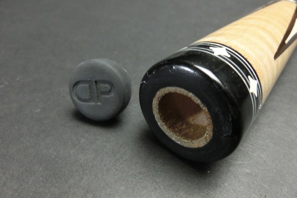 Dale Perry 4-Point Curly Maple Pool Cue Radial Joint 19.8oz Billiard ...