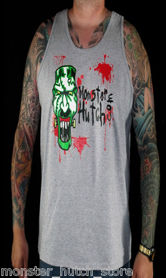 Nouveau Monster Hutch BLOOD SPATTER Débardeur Moyen-2XLarge Gris Limité ...