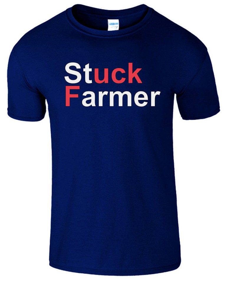 Stuck Farmer T-Shirt A F*ck Starmer Tee Funny Anti Labour T-Shirt Gift ...