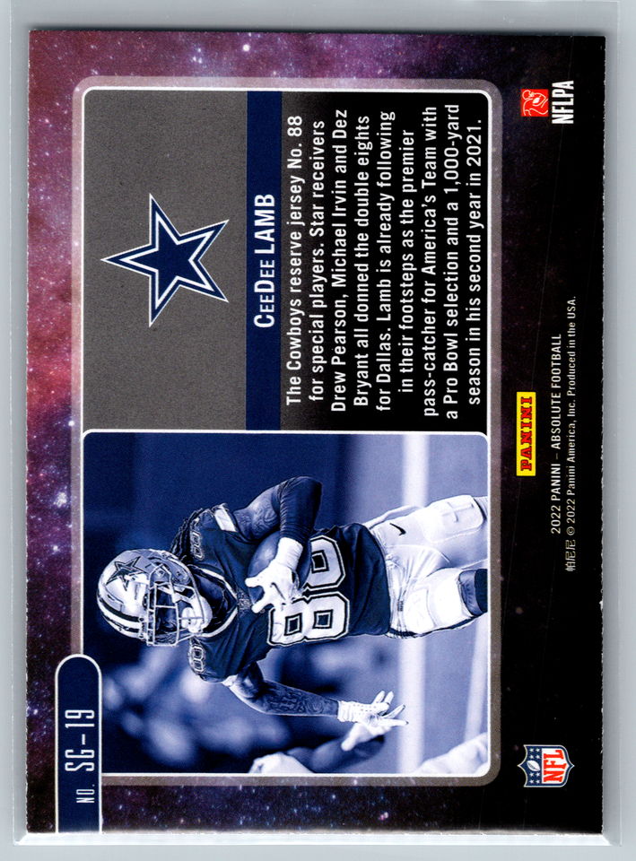 2022 Panini Absolute #SG-19 Ceedee Lamb Star Gazing NM-MT | eBay