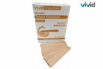 500 Wood 6" Popsicle Stick Craft Sticks Dental Medical Tongue ...