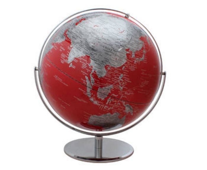Large Revolving Globe MOVA 6 Inch Satellite Earth Globe + Square Black